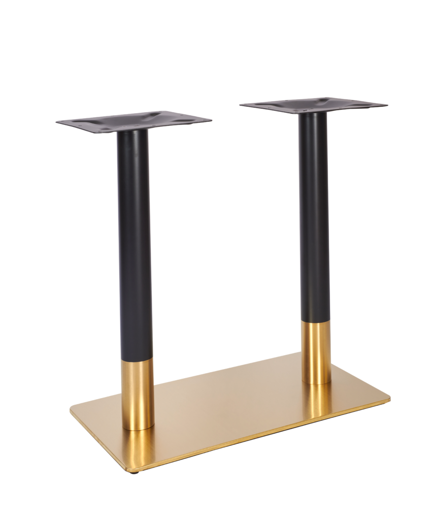 Zeus Twin Base - Brass/Black - Furniture North East